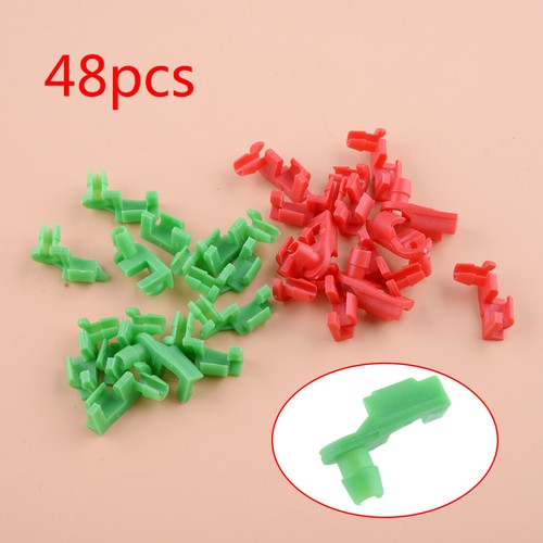 Nylon Car Door Lock Rod Clips Fasteners Retainer Rivet Red Green (24pcs ...