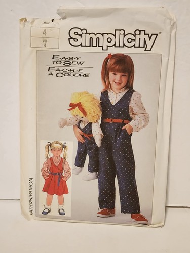 Simplicity 7781 sz 4 sewing pattern 1986 blouse jumper overalls ...
