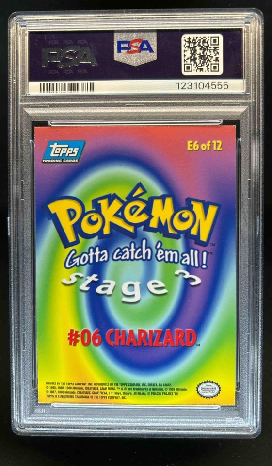 1999 Topps Pokemon First Movie #06 Charizard Stage 3 Foil (Blue Logo) # ...