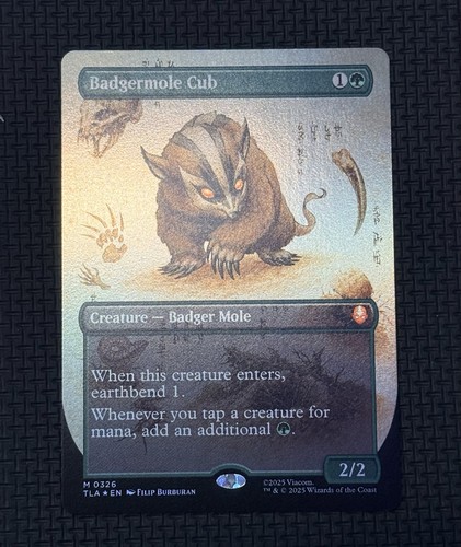 Badgermole Cub (Borderless Foil) 0326 TLA - MTG - NM | eBay