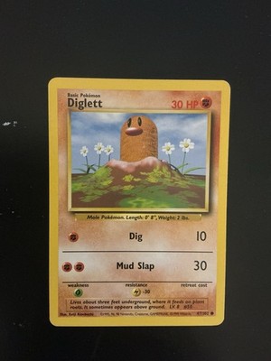 Pokemon Diglett Base Set Vintage Card #47/102 Wotc 1999 | eBay