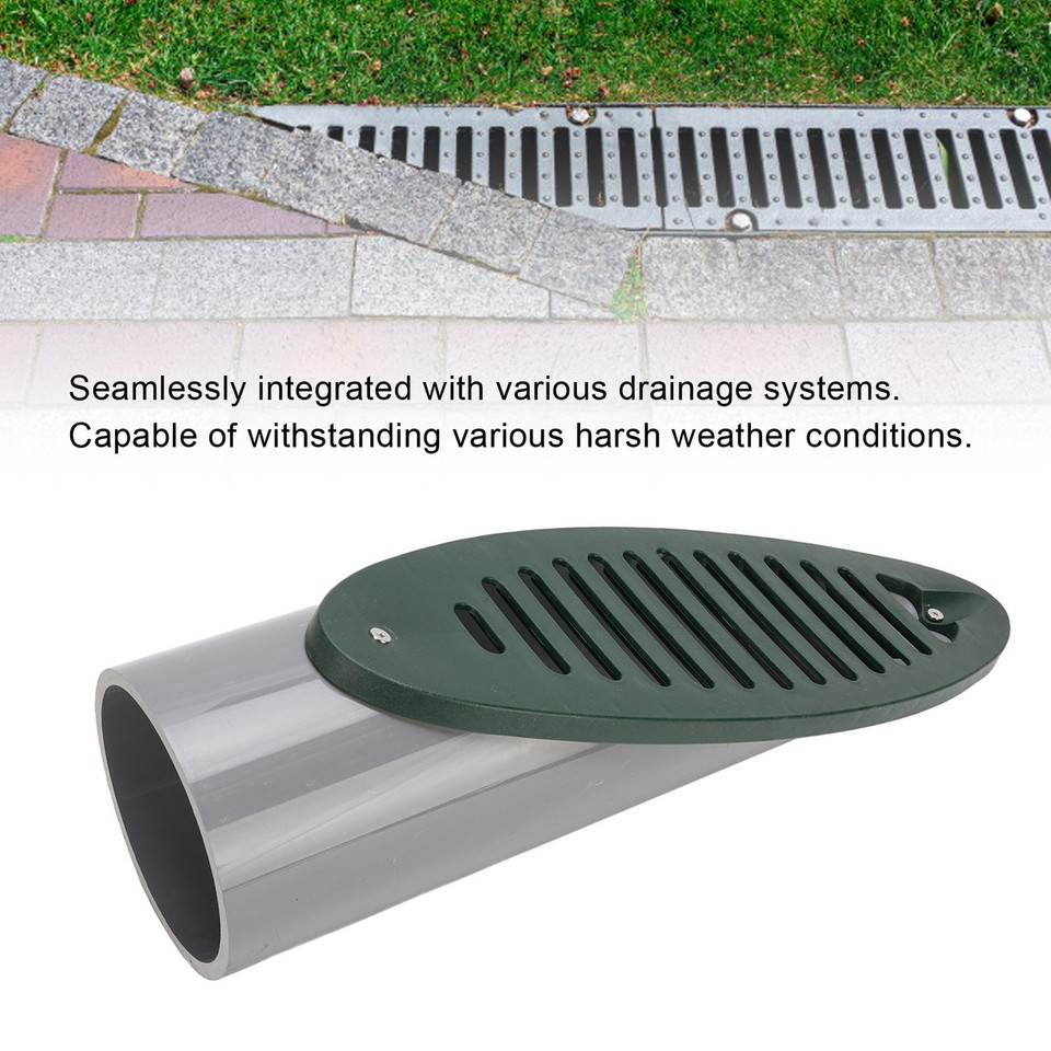 Yard Drain Emitter PVC Detachable Grate Angled Sloped Yard Drain For ...