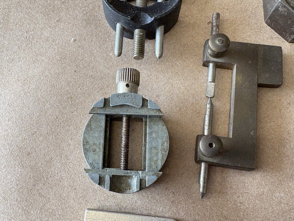 LOT WATCHMAKER TOOLS WATCH REPAIR JEWELER Movement Holder Gauge ...