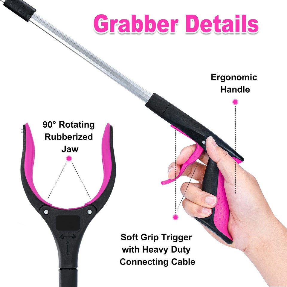 2-Pack Grabber Reacher Tool,32 Inch Extra Long Foldable Pick Up Stick with St... 785034623646| eBay