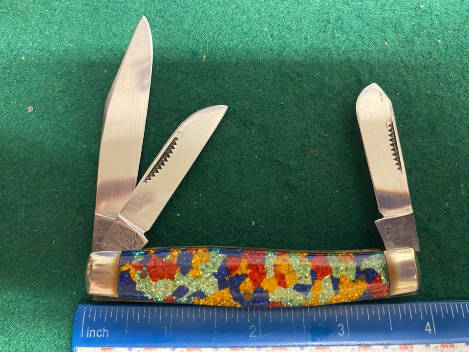 Bulldog Brand Stockman Knife, Christmas Tree Handles | eBay