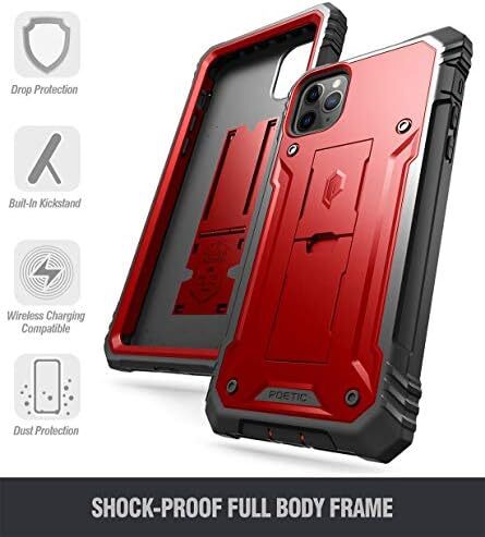 iPhone 11 Pro Rugged Case with Kickstand, Full-Body Dual-Layer ...