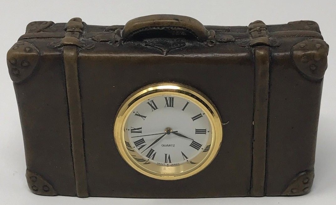 THE ORIGINAL BOOK WORKS Limited SUITCASE CLOCK Luggage Desk Travel ...