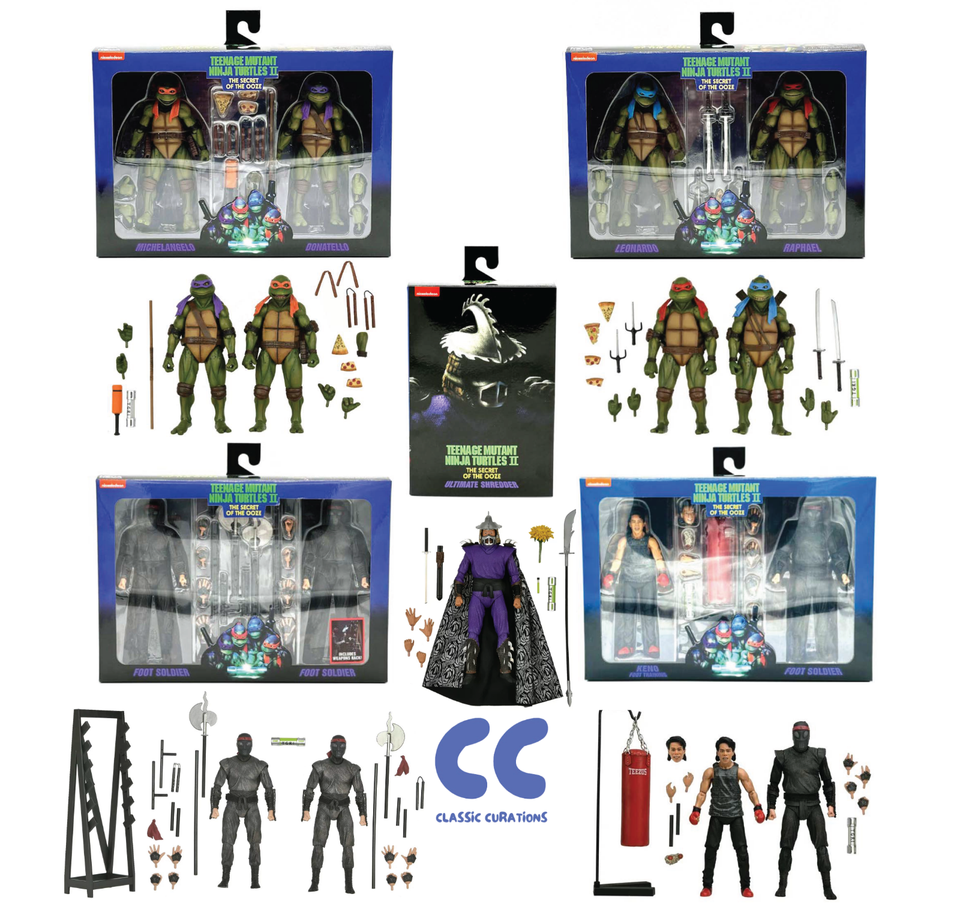 TMNT NECA 1991 Movie Secret of the Ooze Action Figures Turtles Keno ...