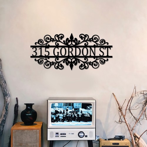 Personalized Address Metal Signs, Custom Number Wall Decor ...