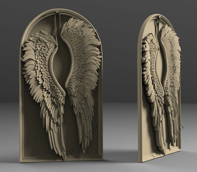 3D STL Model ANGEL WINGS for CNC Router 3D Printer Engraver Carving ...
