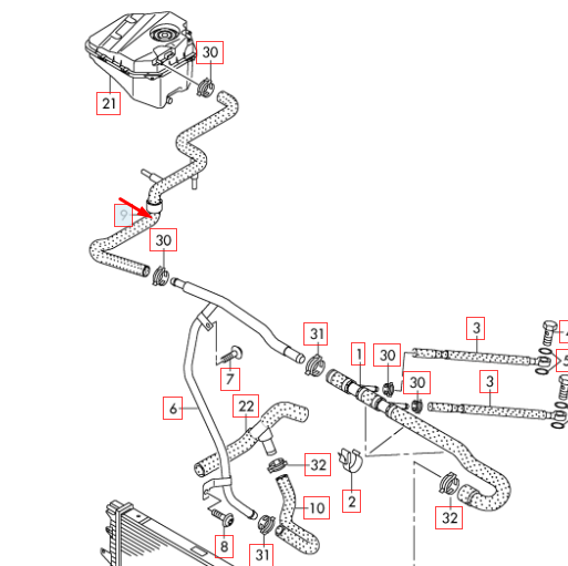 Audi Q7 4l Coolant Pipe Hose 4L0122447A Genuine 2015 for sale online | eBay
