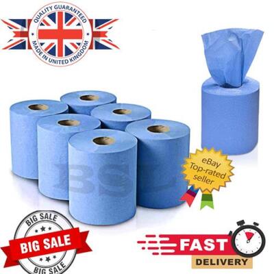 Blue rolls 6 Pack Blue Rolls Centrefeed Blue Roll 2 Ply Embossed Blue ...