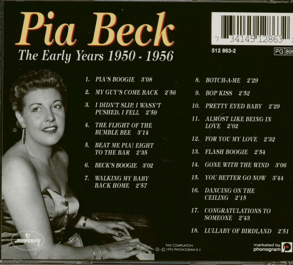 Pia Beck - The Early Years 1950-1956 (CD) - Jazz | eBay