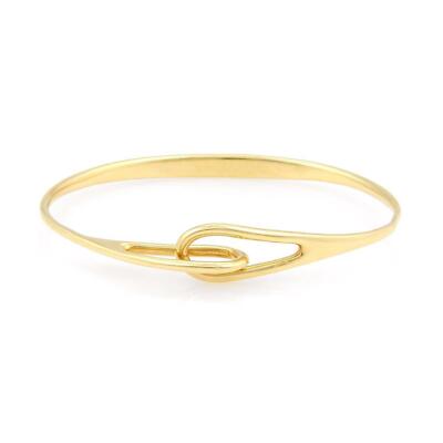 Tiffany & Co. 18k Yellow Gold Interlaced Double Loop Bangle Bracelet | eBay