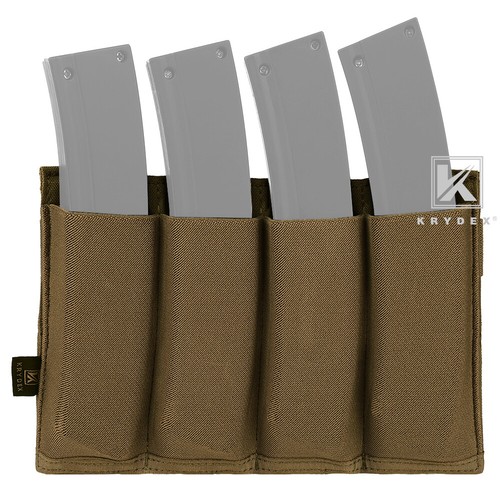 KRYDEX Quad Open Top Elastic Mag Pouch Tactical Magazine Holster MOLLE ...