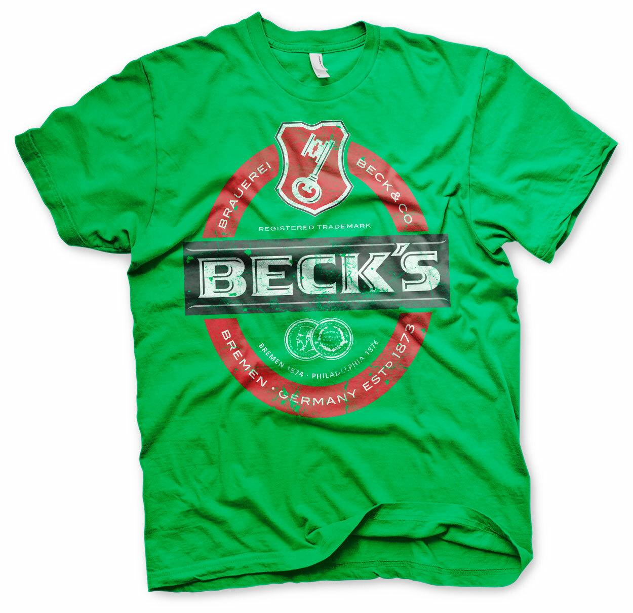 BECK´S Becks Vintage Logo Bier Brauerei Bremen Est 1873 Männer Men T ...