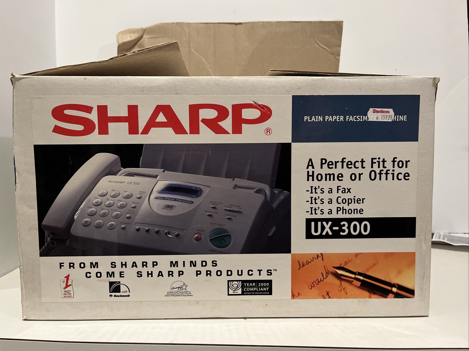 Sharp UX-300 Fax Machine Plain Paper Fax, Copier & Phone NEW OPEN BOX ...