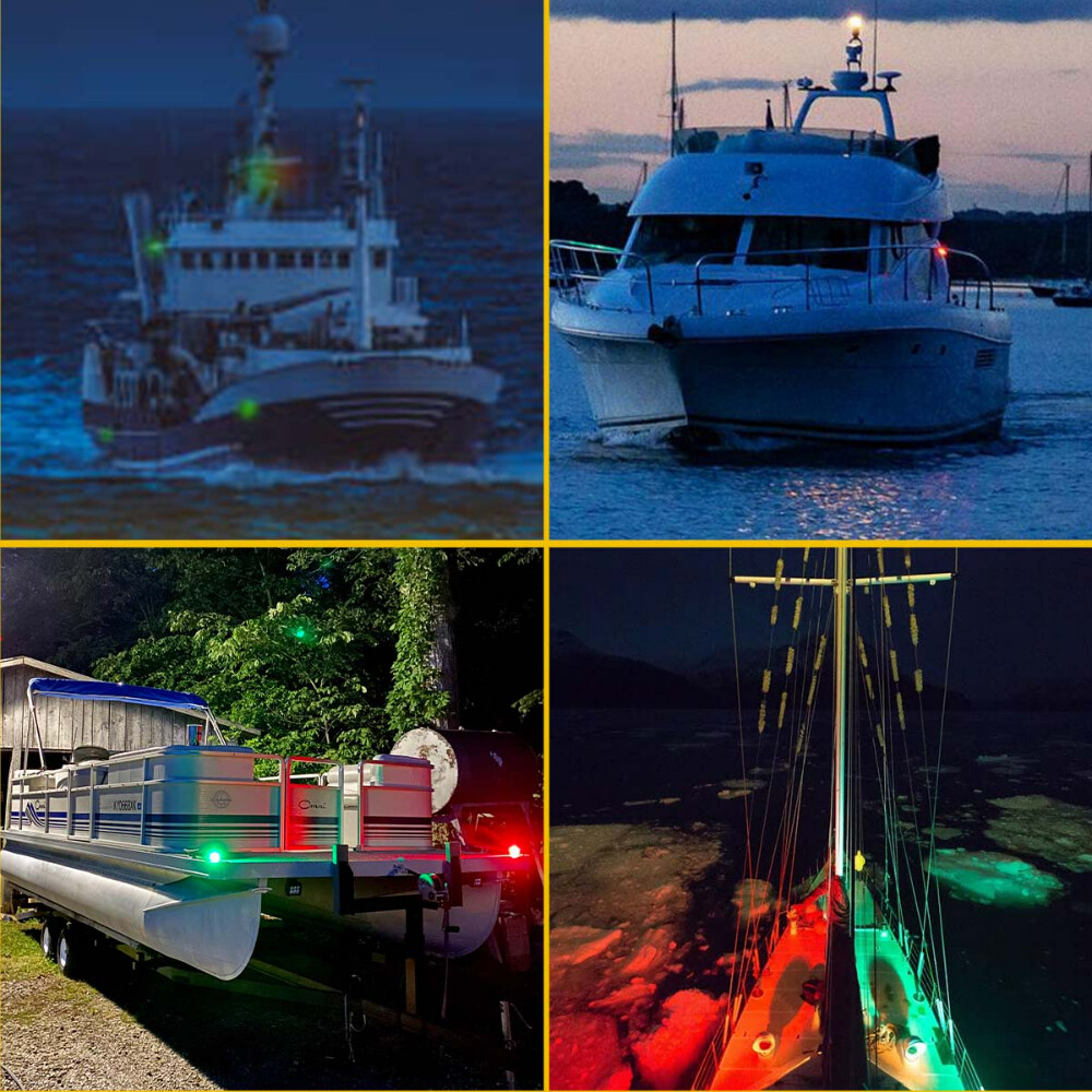 Boat Bow Lights Battery Led Boat Watertight LED Navigation Lights