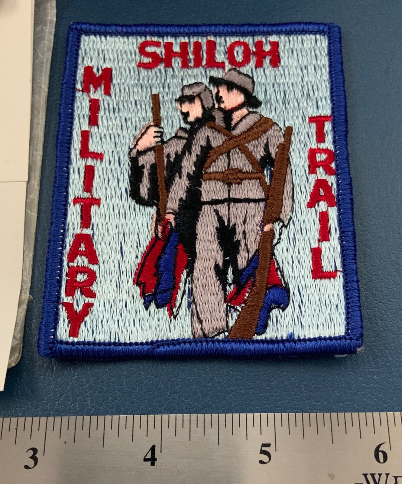 NOS Vintage SHILOH MILITARY TRAIL Boy Scout MEDAL & PATCH BSA Hike Camp ...