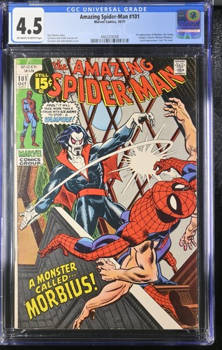 Amazing Spider-Man #101 (1971) Key 1st Appearance Morbius CGC 4.5 VZ514 ...
