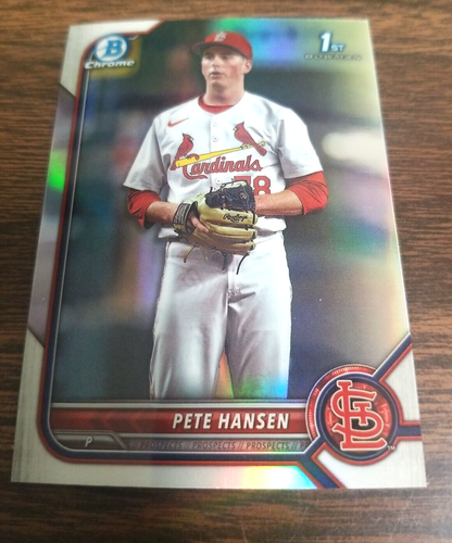 PETE HANSEN 2022 BOWMAN DRAFT CARD #BDC-128 CARDINALS (FIRST ROOKIE ...