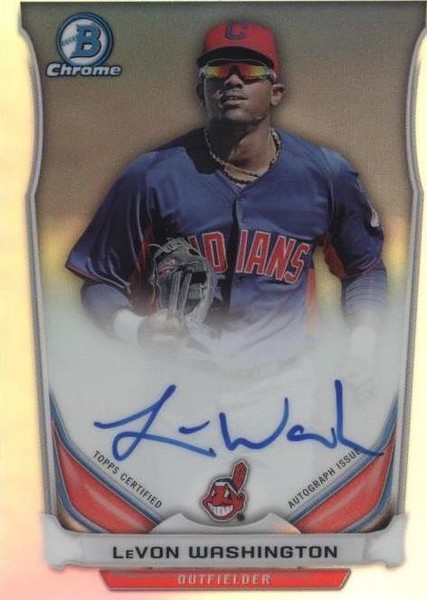 2014 Bowman Chrome - Prospect Autographs Refractor #BCAP-LW LeVon ...