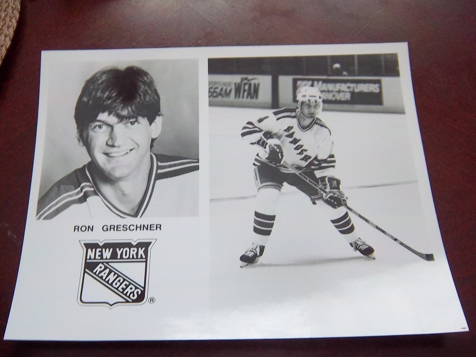 Ron Greschner New York Rangers player photo NHL 1990's | eBay