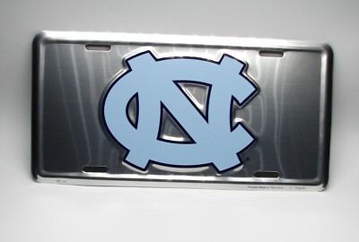 Licensed UNC NORTH CAROLINA TAR HEELS EMBOSSED METAL NOVELTY LICENSE ...