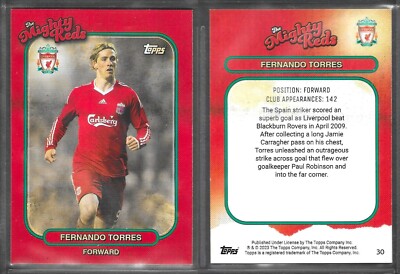 Topps Liverpool Team Set 2023 #30 Fernando Torres The Mighty Reds Card ...