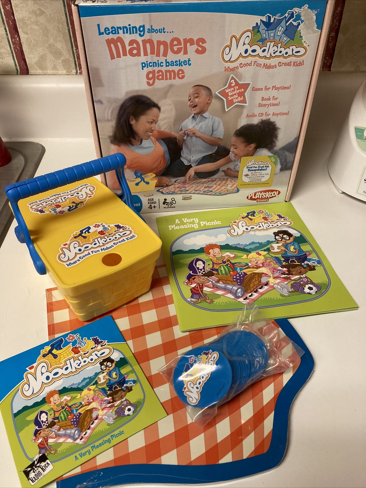 Playskool Hasbro Learning About Manners Picnic Basket Game CD,Book ...