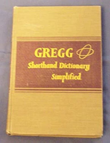 Gregg Shorthand Dictionary Simplified john gregg | eBay
