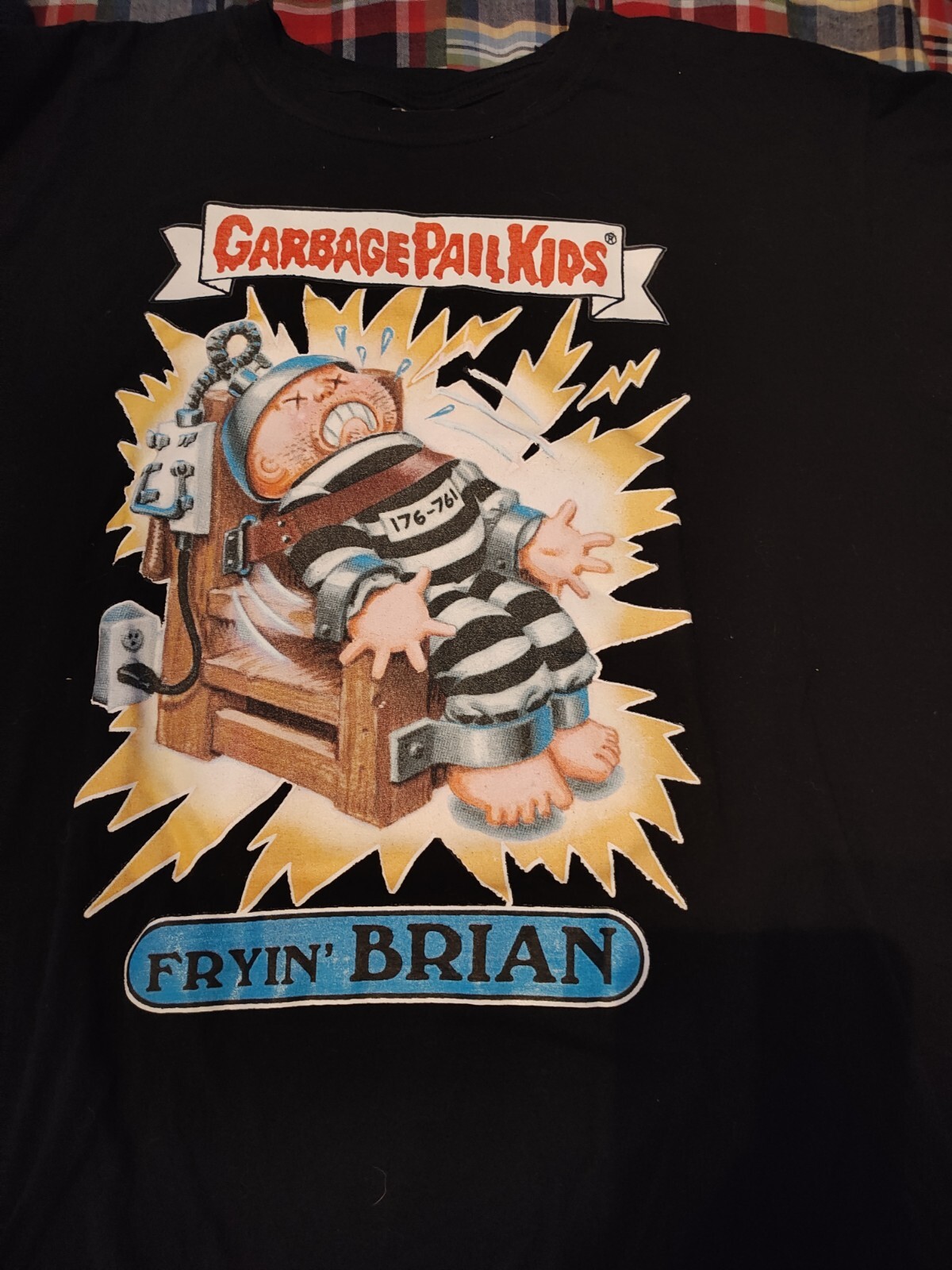 New GARBAGE PAIL KIDS T-Shirt FRYIN' BRIAN Series 1 4a 1985 GPK XL | eBay