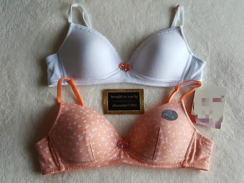 NEW EX M*S ANGEL 2 Pack FIRST BRA Range, Non-Wired Padded bra set 32B ...