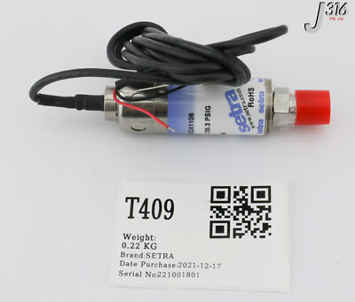 T409 SETRA MODEL 225 PRESSURE TRANSDUCER, -14.7-235.3 PSIG (NEW ...