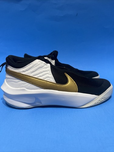 Nike Team Hustle DX-SU21 Big Kid Basketball Shoes Black Gold CW6735-002 ...