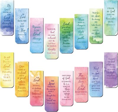 48 Pcs Verse Magnetic Bookmarks Inspirational Scripture Christian Book ...