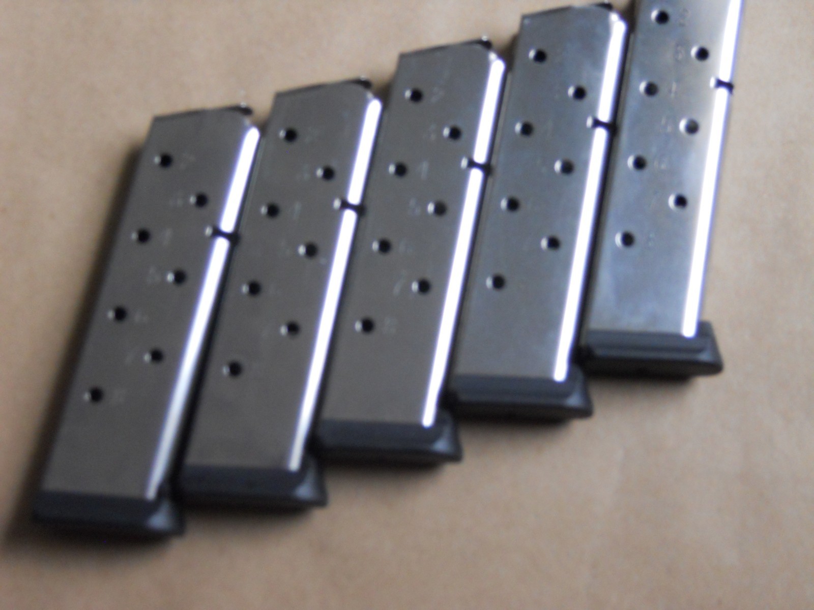 1911 , EXTENDED Hybrid magazine, mag, 5 pcs.-8 shot .45, Flared base, S ...