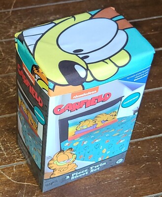 Nickleodeon GARFIELD 3pc Twin Sheet Set! 1 Fitted, 1 Flat Sheet & 1 ...