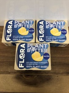 Flora Plant Salted Butter 3 X 250g Vegan Butter , Plant Based , Dairy ...