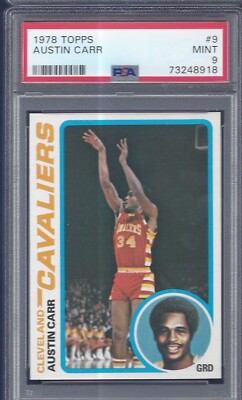 1978 TOPPS BASKETBALL #9 AUSTIN CARR PSA 9 MINT LOOKS GEM NEW PSA CASE ...