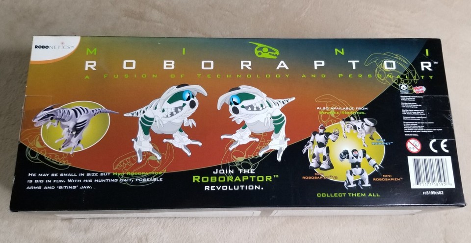 NEW IN BOX: WowWee Mini Roboraptor - 14" Robot Dinosaur - WALKS - RARE VERSION | eBay