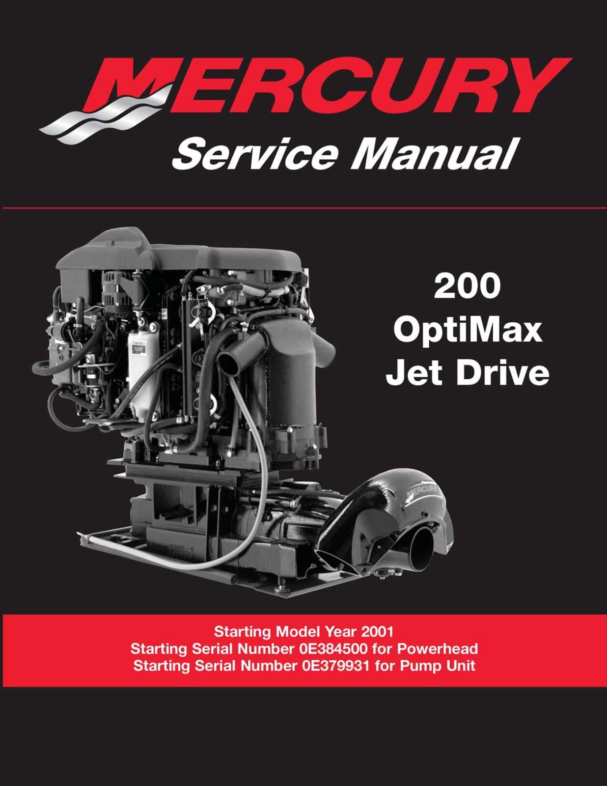 Mercury 200 Optimax Jet Drive Service Workshop Repair Manual | eBay