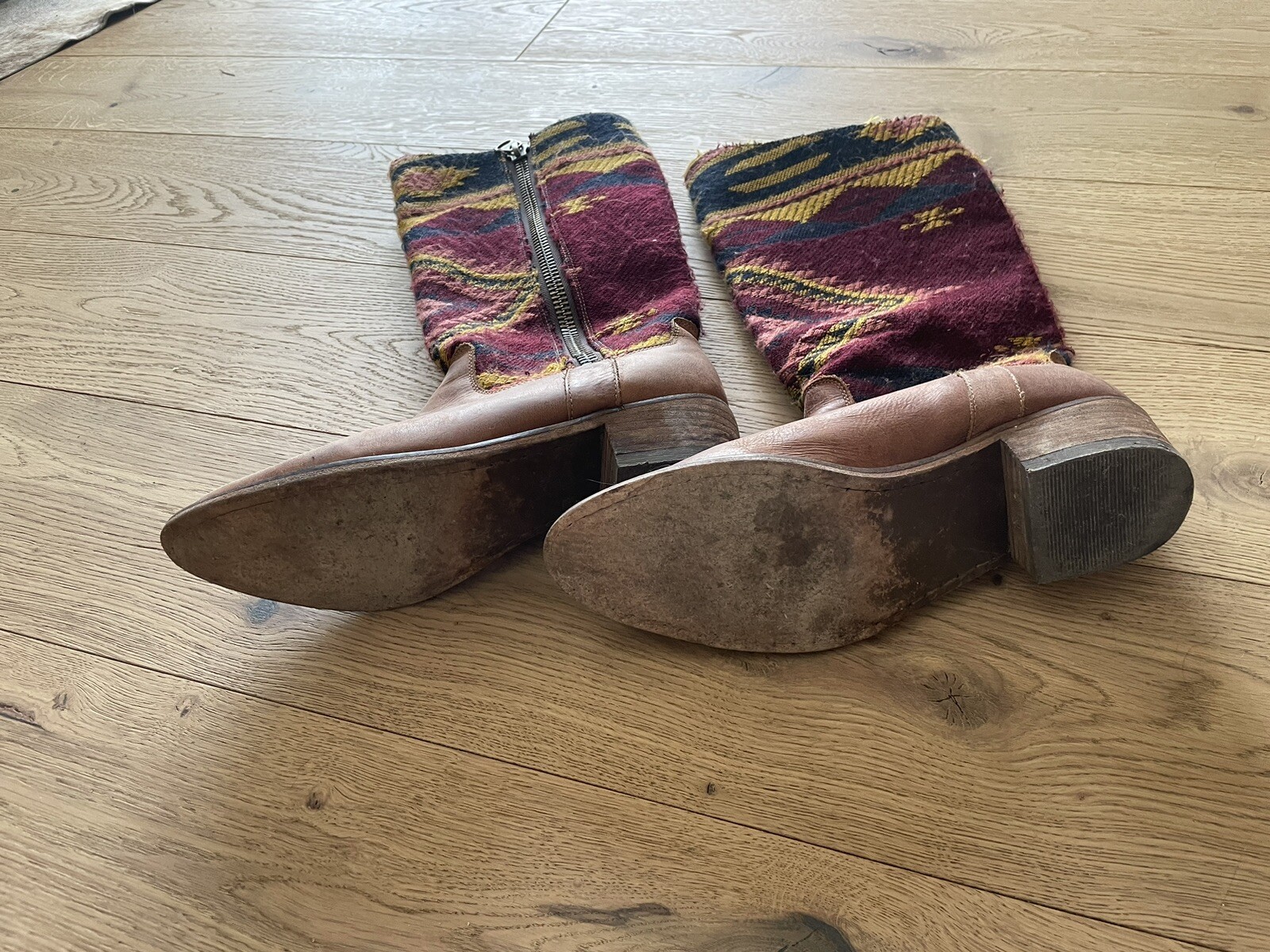 Steve Madden Aztec Indian Pendleton Pattern Leather W… - Gem