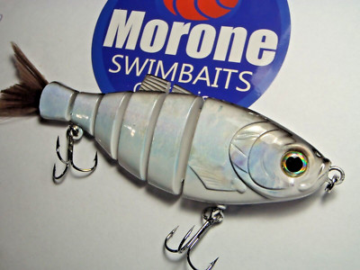 Swimbaits Two Morone Custom Shine Shad Jointed 6" bass Lure | eBay