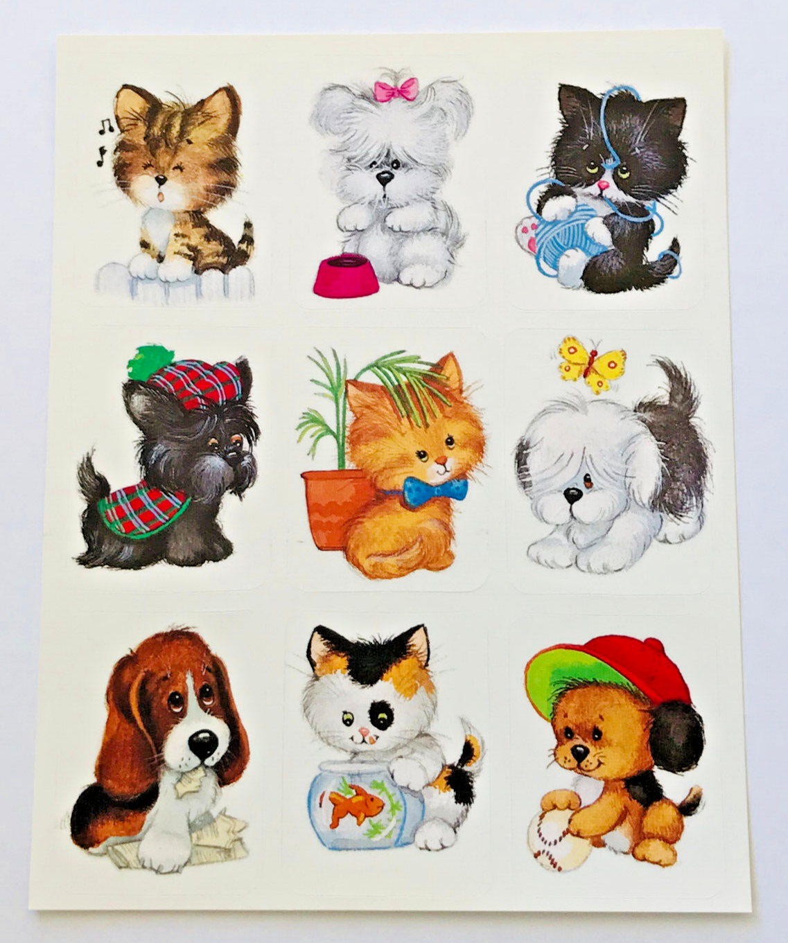 VTG Stickers Ruth Morehead Cats Kitten Puppy Dog Pets Paper Magic | eBay
