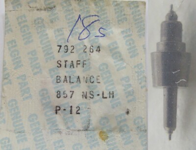 Elgin pocket Watch 18s 792 857 NSLH balance staff #723 pivot 12 | eBay