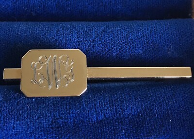 LGW LWG Monogrammed Bar Pin Vintage Gold Tone Monogram Initial Letter ...