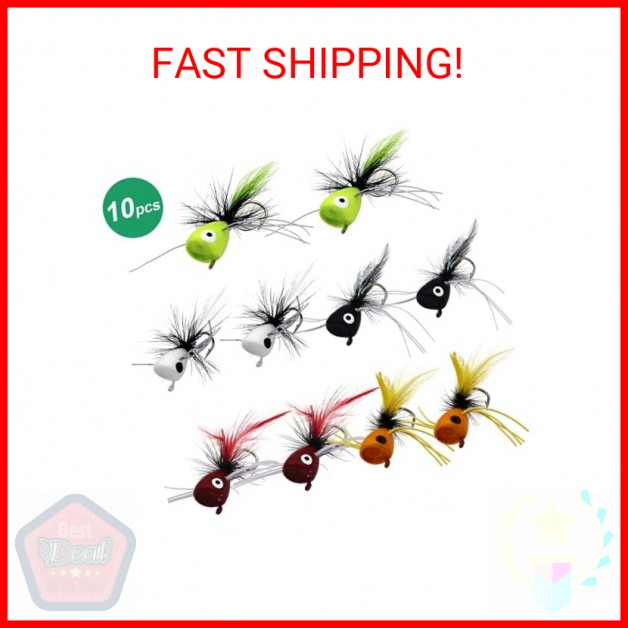 Fly Fishing Poppers, Topwater Fishing Lures Bass Crappie Bluegill ...
