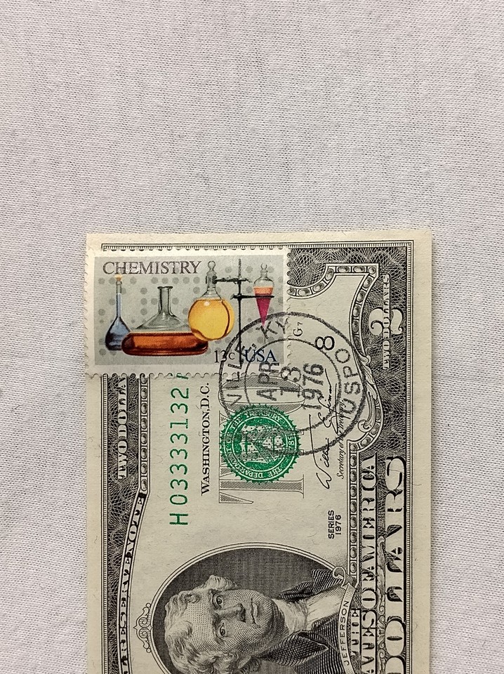 1976 $2 Federal Reserve Note Philadelphia Uncirculated Cancelled ...