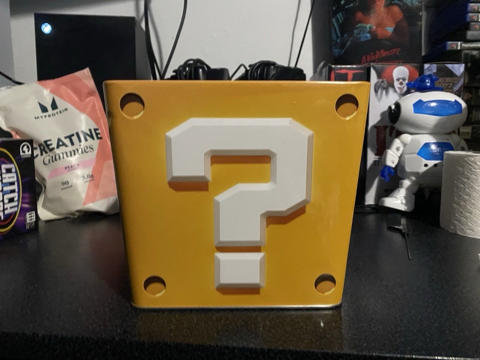 Super Mario Bros. The Movie Popcorn Bucket Question Mark Block Tin ...